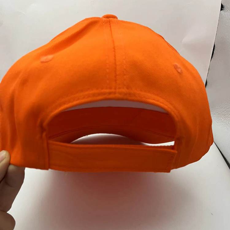 orange baseball cap hat manufacturing companies 6 panel